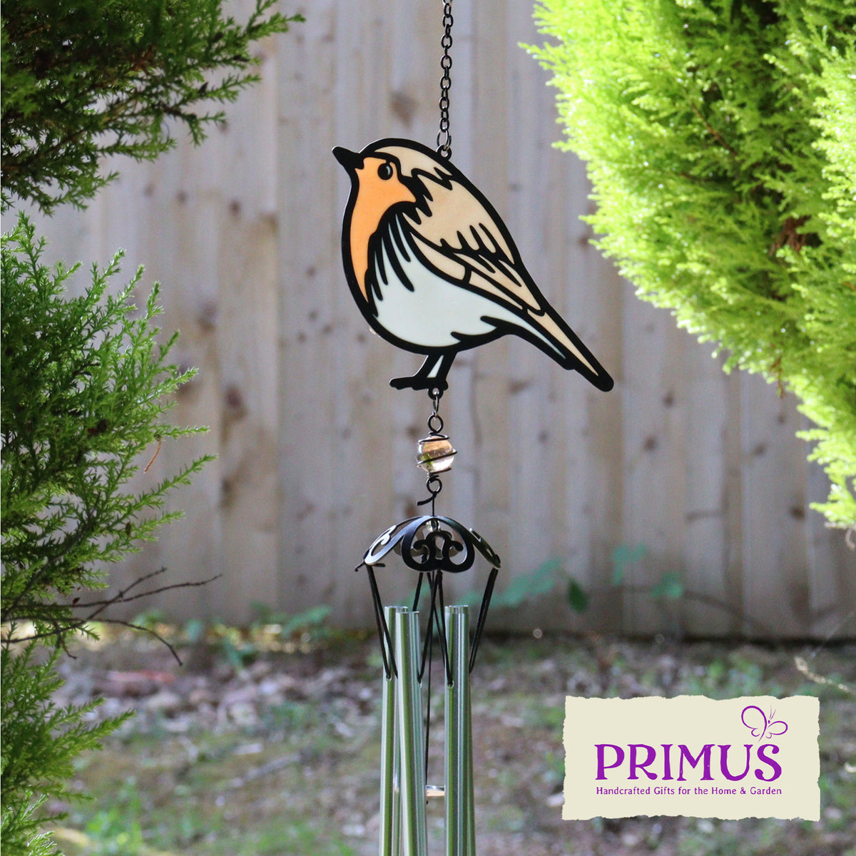 Suncatcher Robin Wind Chime – Southwood Garden Centre