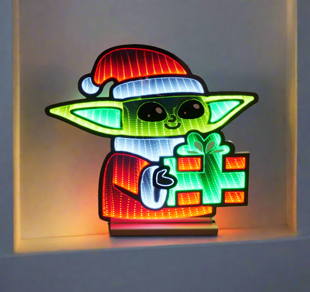 Disney Star Wars Grogu Baby Yoda Infinity Mirror Light – Southwood ...