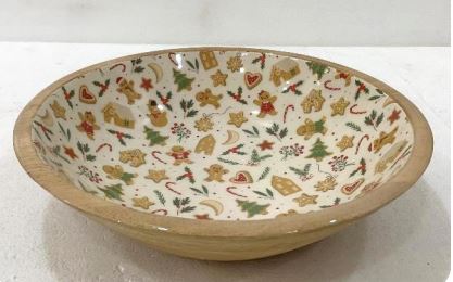 Gingerbread Enamel Bowl 30cm – Southwood Garden Centre