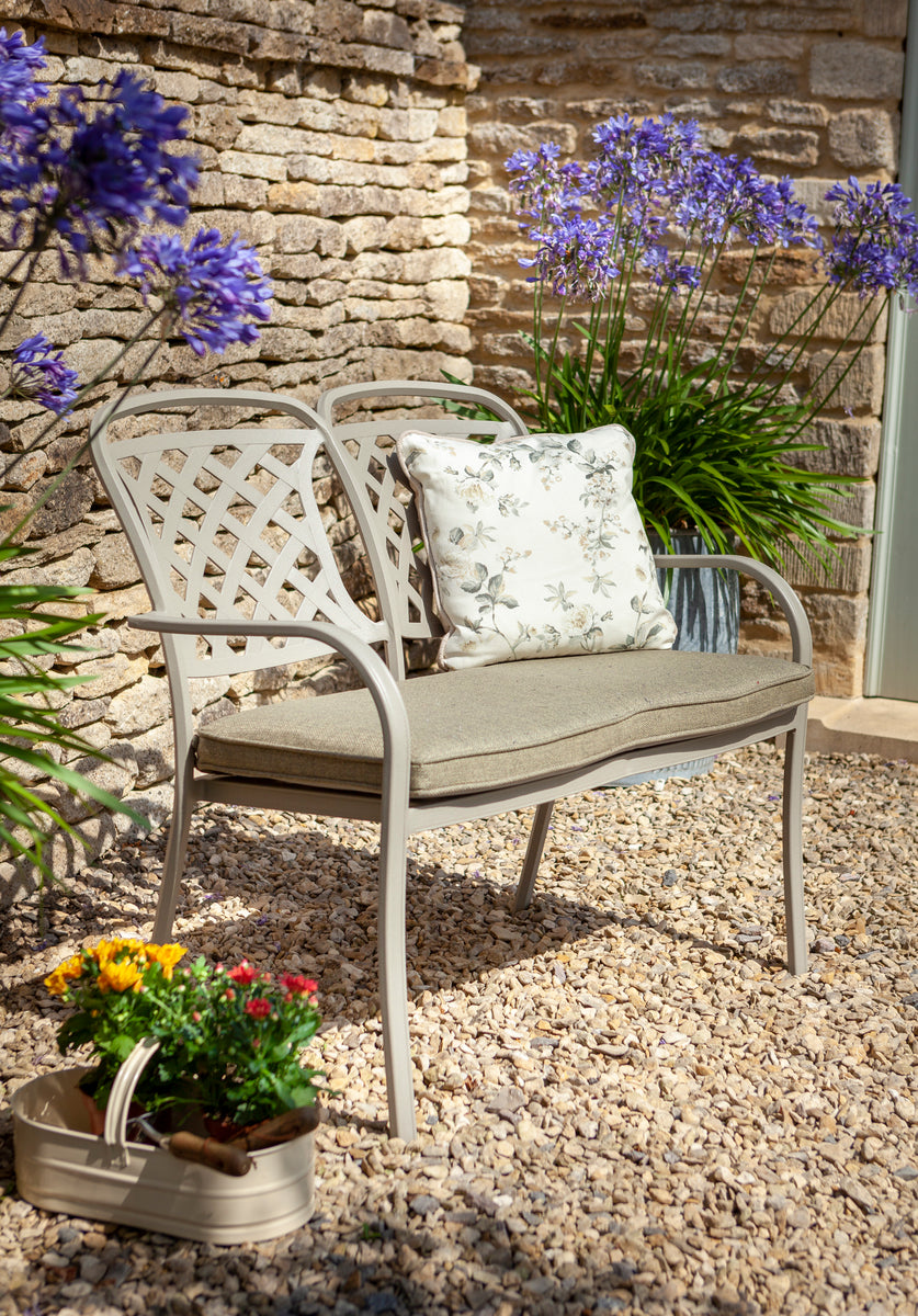 Hartman - Berkeley Cast Aluminium Highback Bench with Maize Frame & Wh ...