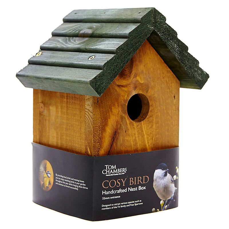 Tom Chambers Cosy Nest Box Wooden Bird House – Southwood Garden Centre
