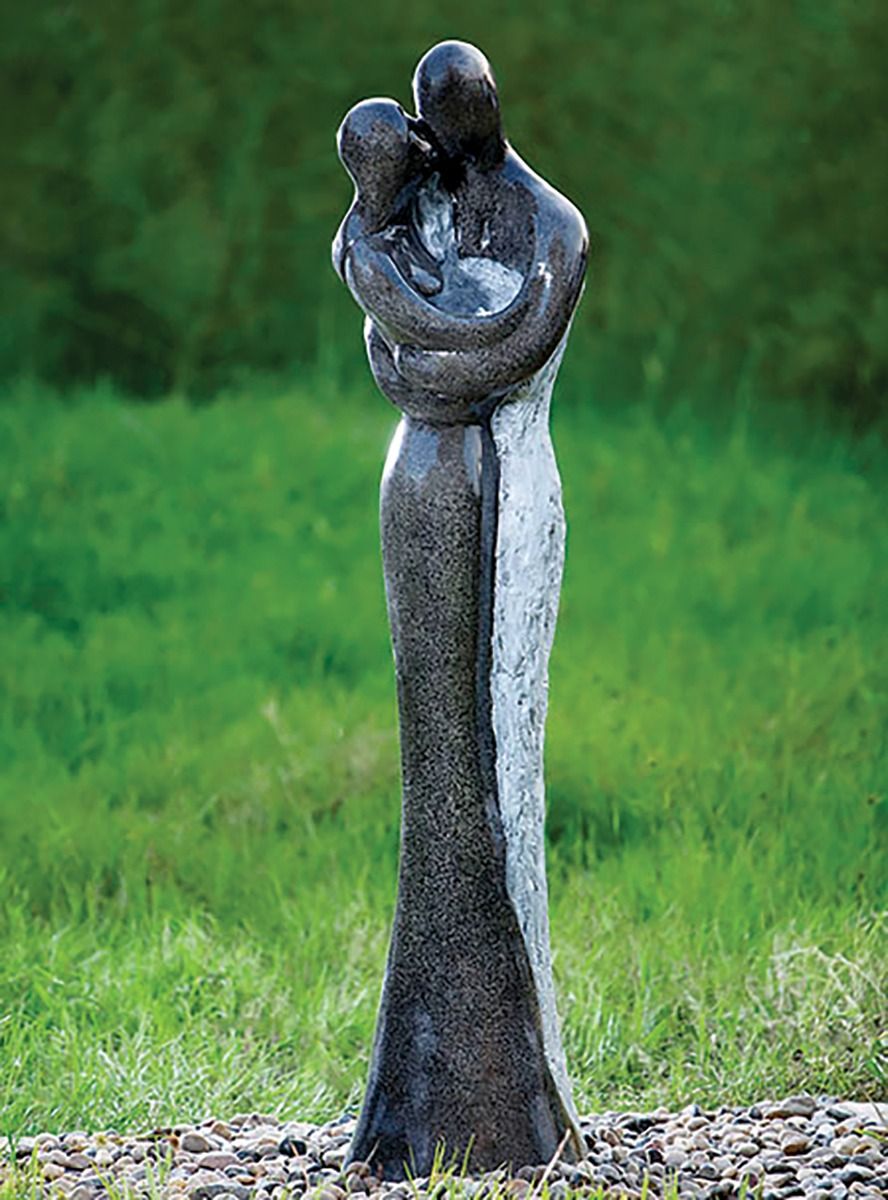 X-Large Hera Stone Effect Couple Water Feature with LED Lights - 151cm ...