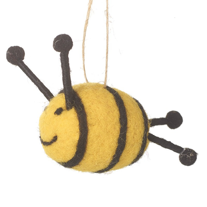 Hanging Woollen Bumble Bee Decoration – Southwood Garden Centre
