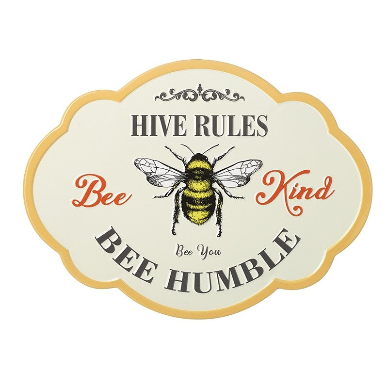 Hive Rules Bee Kind Bee Humble Sign – Southwood Garden Centre