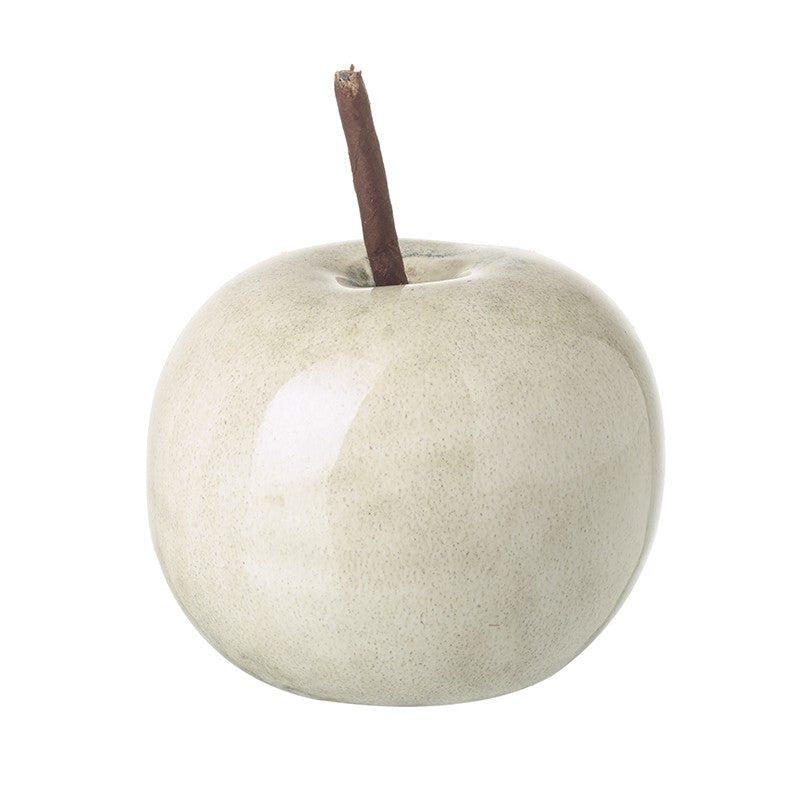 White Ceramic Apple - 9cm – Southwood Garden Centre