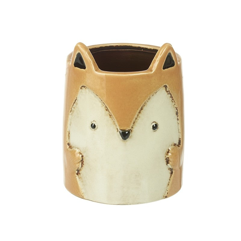 Ceramic Fox House Plant Pot – Southwood Garden Centre