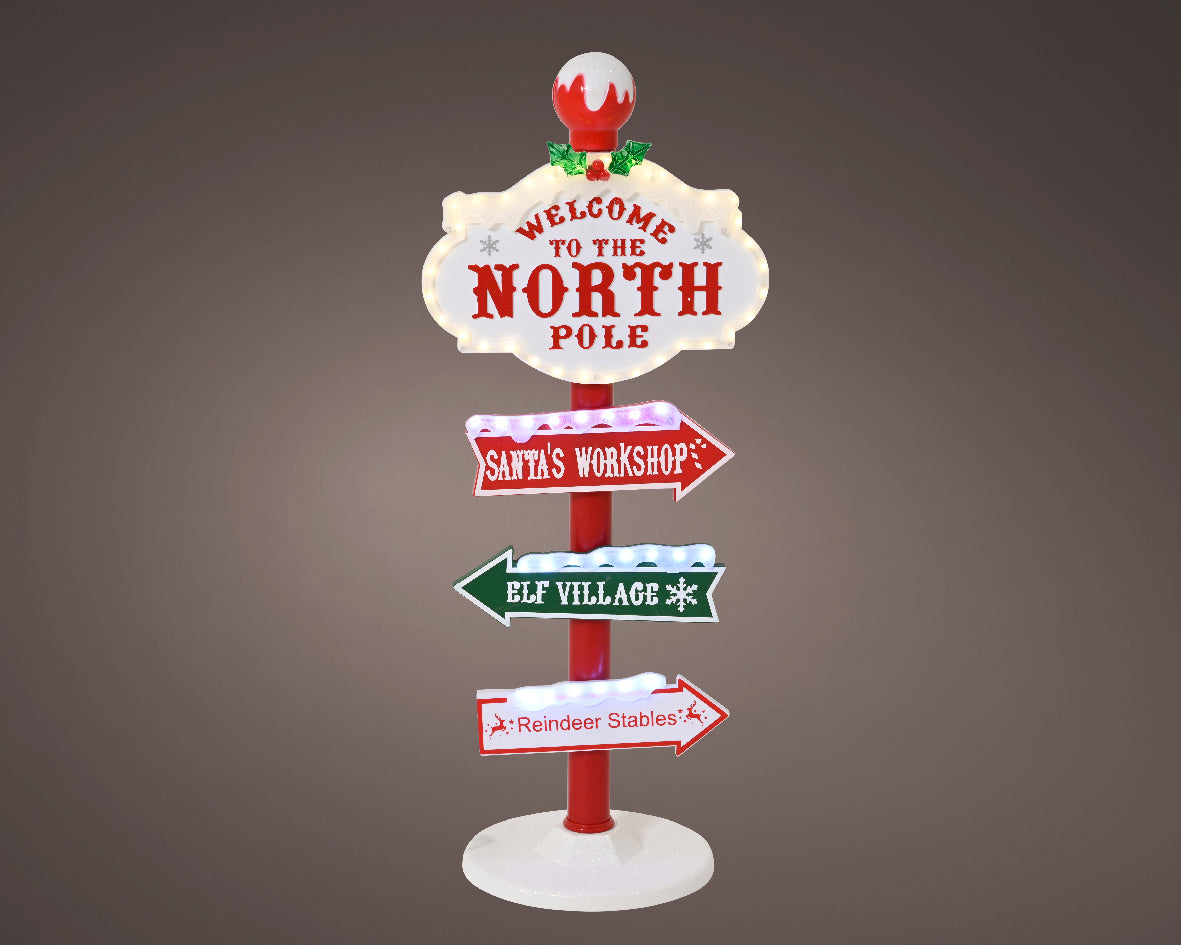 Indoor Micro LED North Pole Sign - 95cm – Southwood Garden Centre