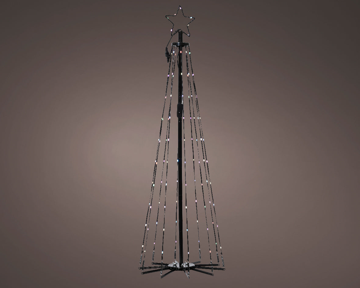 Lumineo Flex Wire Cone Christmas Tree with Colour Changing LEDs - 1.8m ...