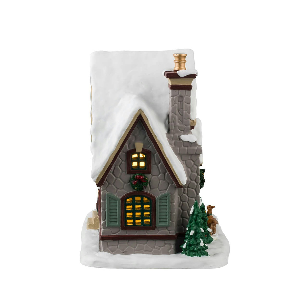 Lemax - White Christmas Snowy Light Up Christmas Village House ...