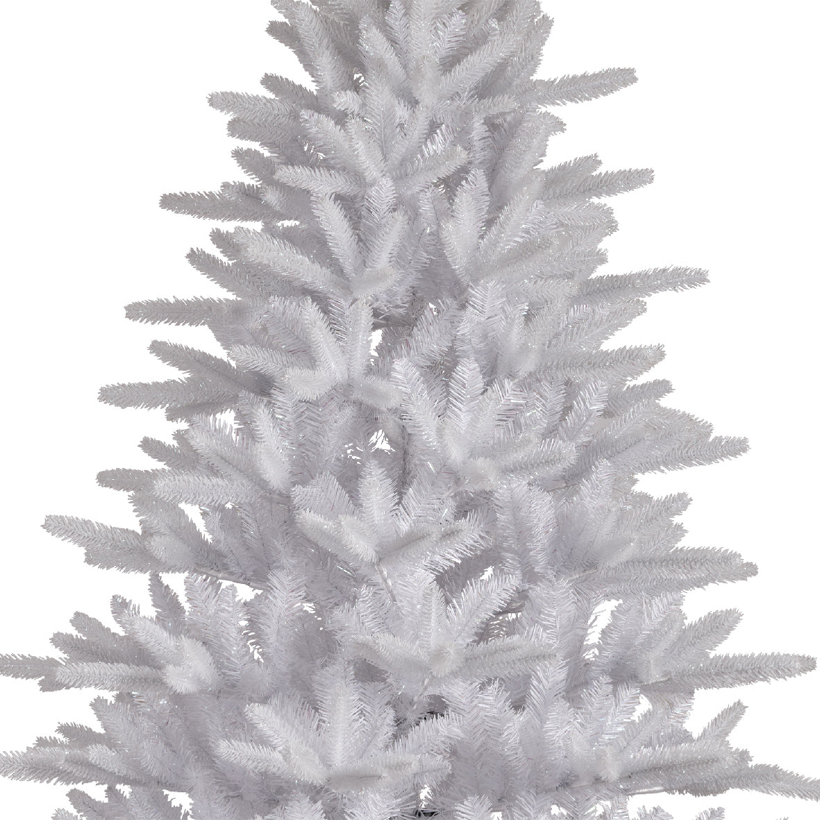 Everlands Copenhagen Fir White Glitter Artificial Christmas Tree ...