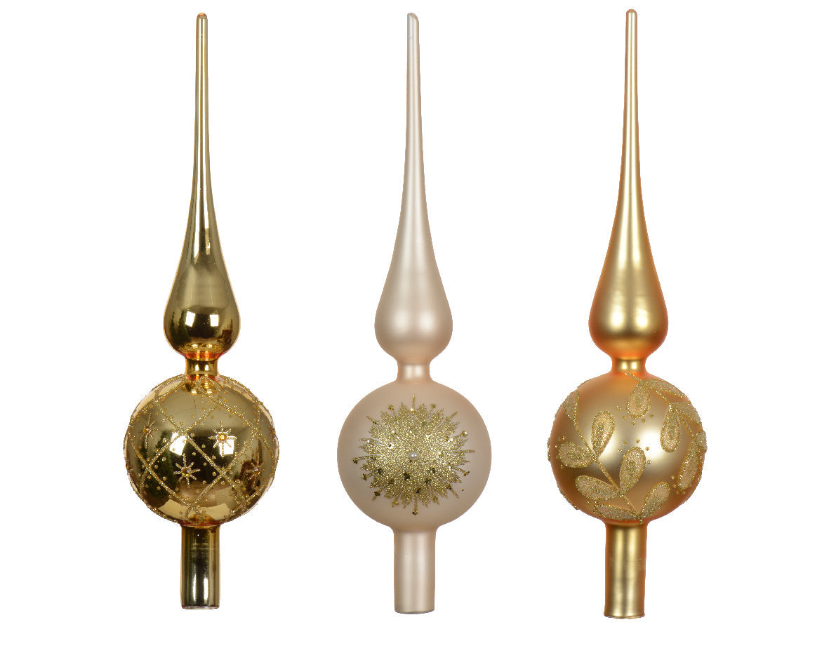 Pearl / Gold Glass Tree Topper – Southwood Garden Centre