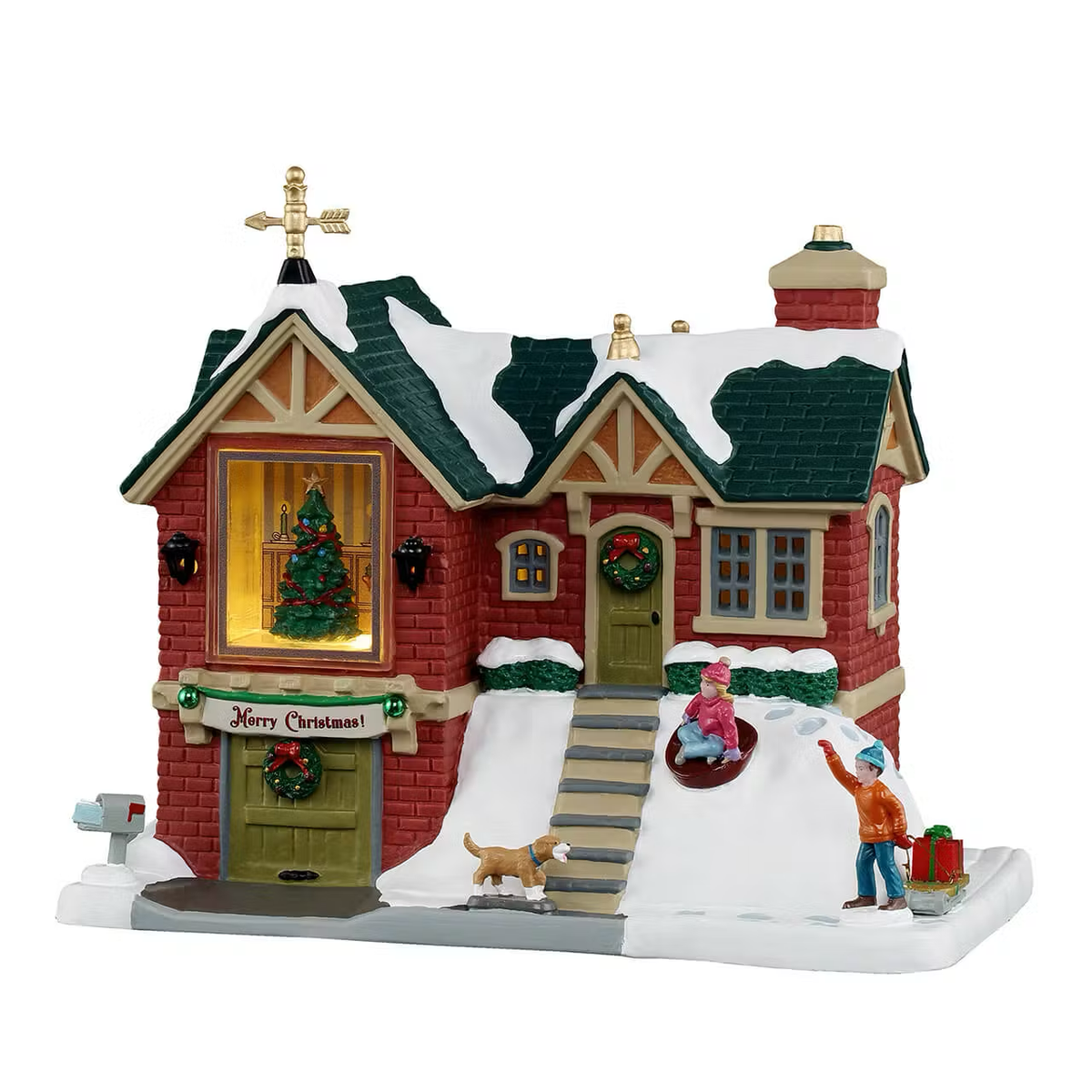 Lemax - The Little Brick House Light Up Christmas Village Building ...