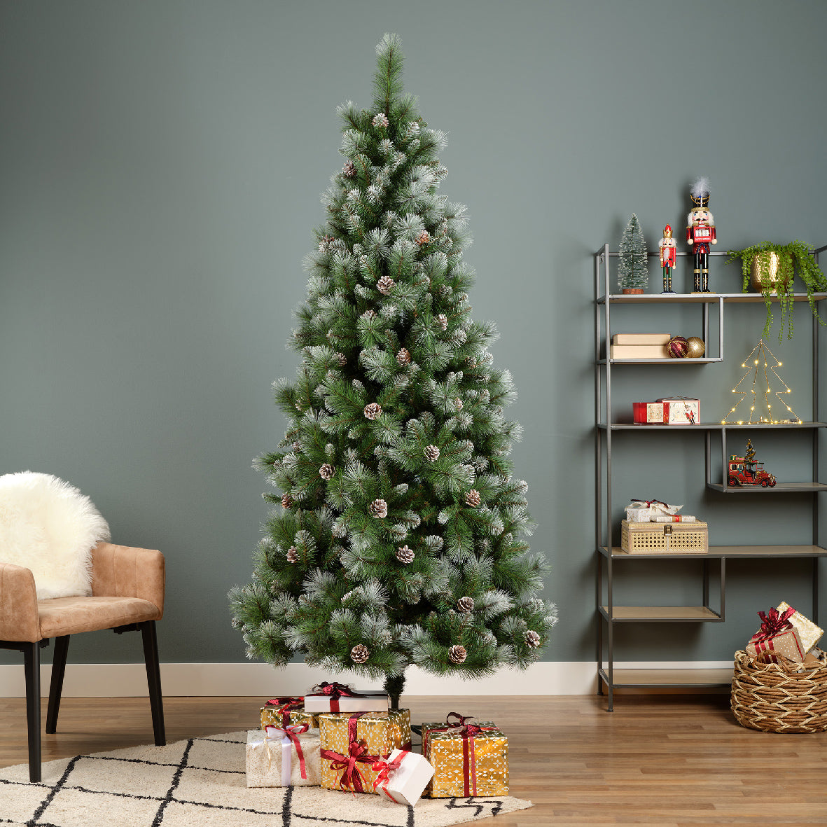 Everlands Frosted Norwich Pine Christmas Tree – Southwood Garden Centre