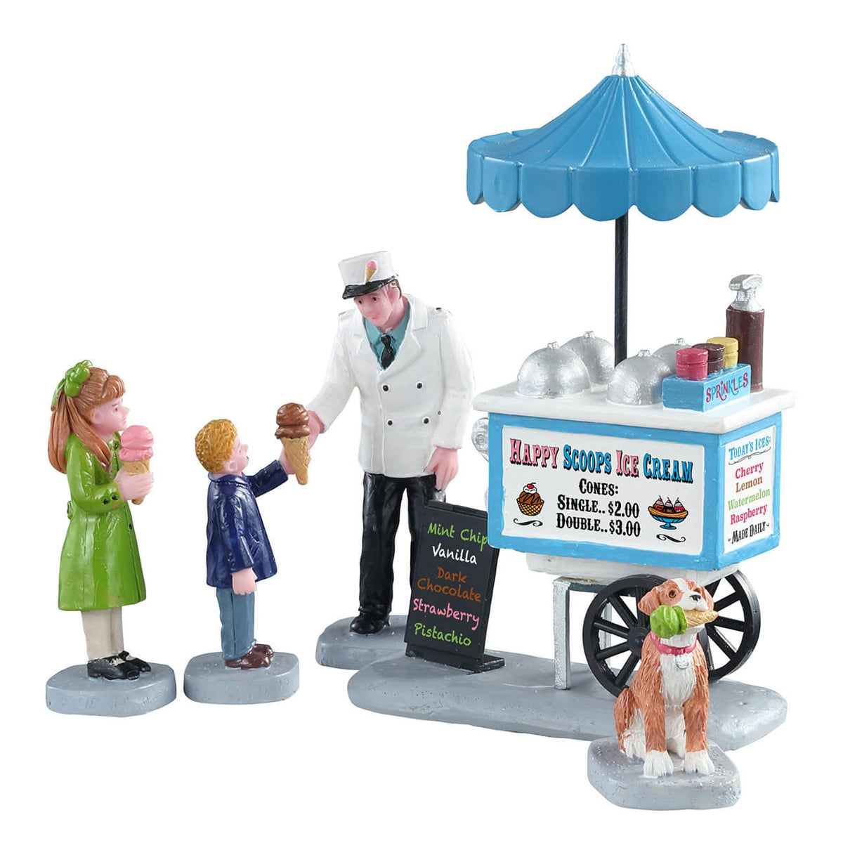 Lemax Happy Scoops Ice Cream Cart- Set of 5 – Southwood Garden Centre
