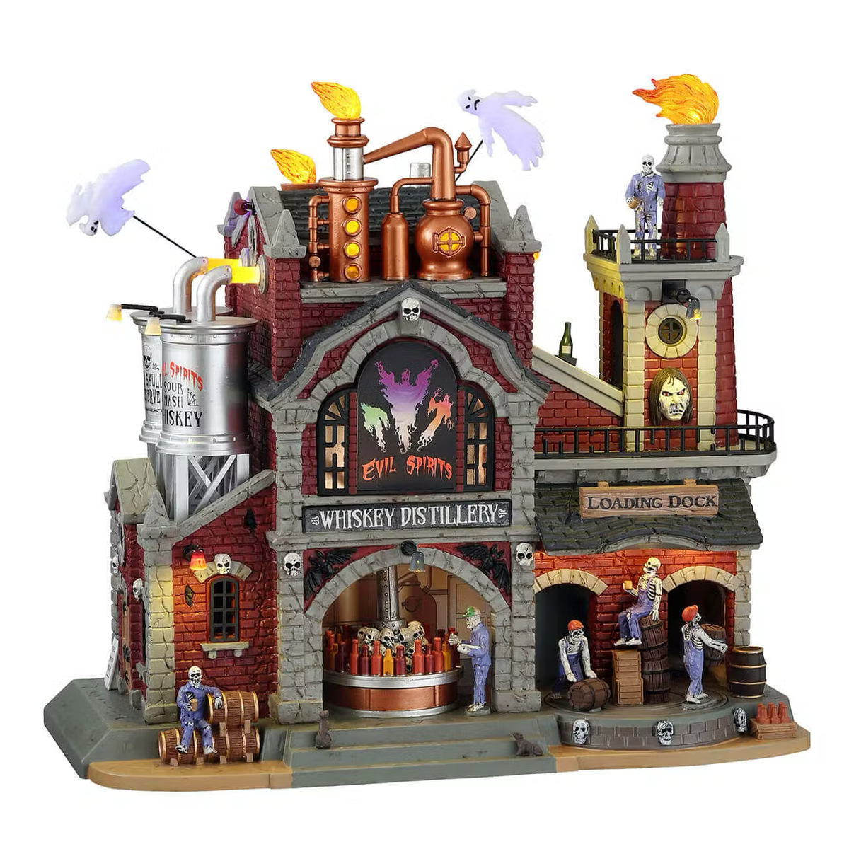 Lemax Spooky Town - Evil Spirits Whiskey Distillery with Lights, Sound ...