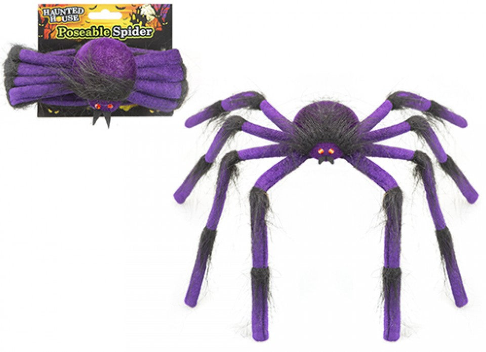 Large Posable Halloween Purple Spider – Southwood Garden Centre