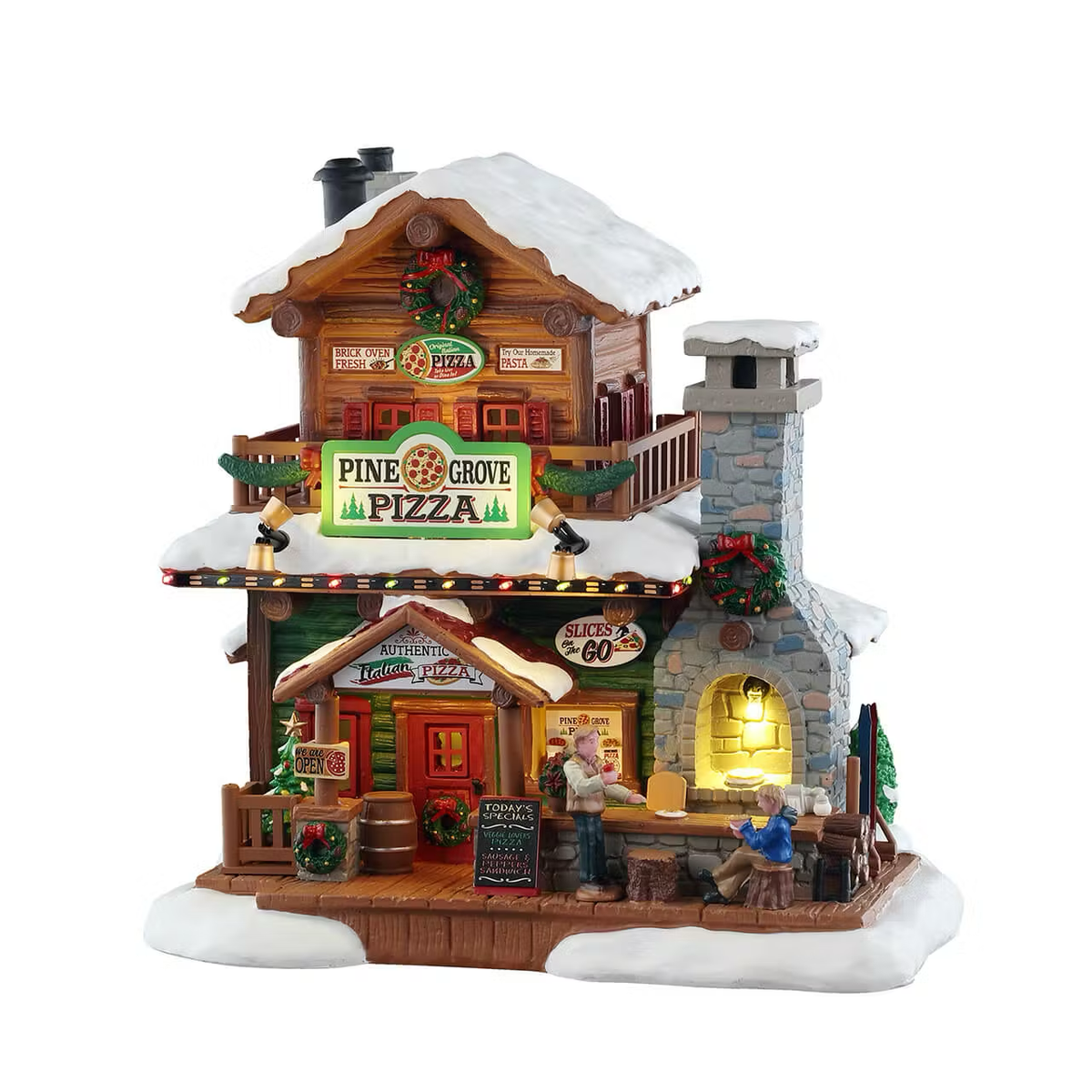 NEW Lemax - Pine Grove Pizza Light Up Restaurant – Southwood Garden Centre