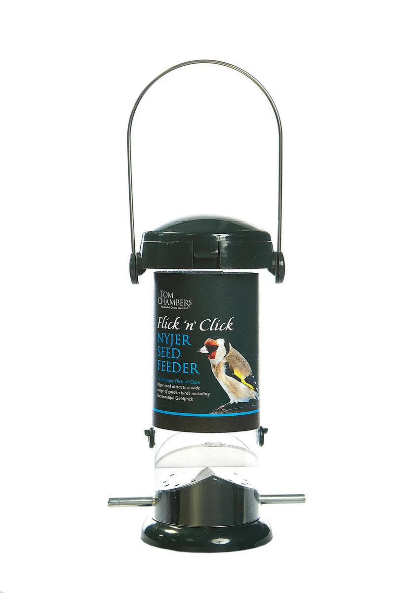 Tom Chambers Flick 'n' Click Nyjer Seed Feeder – Southwood Garden Centre