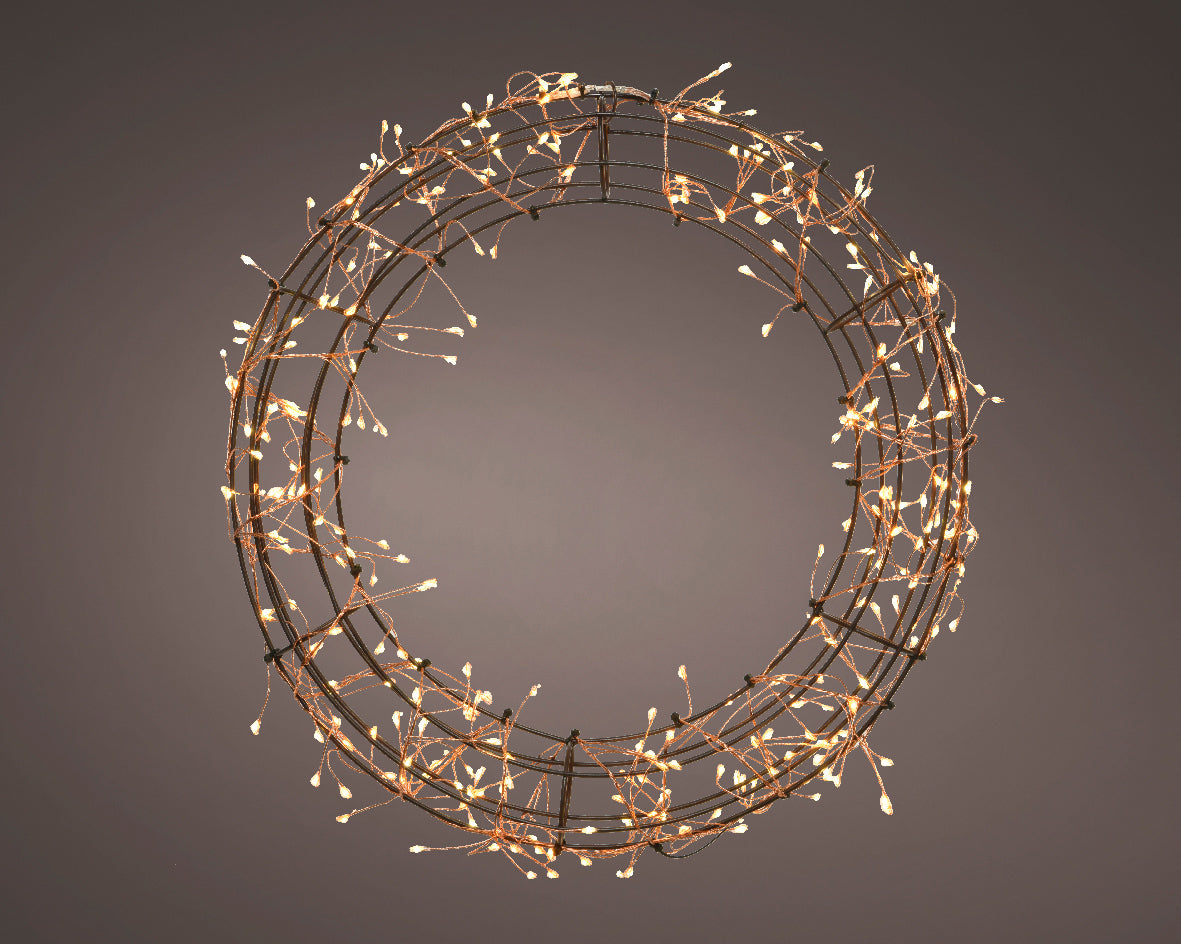 Warm White Micro LED Metal Heart Shaped Frame Wreath – Southwood Garden ...