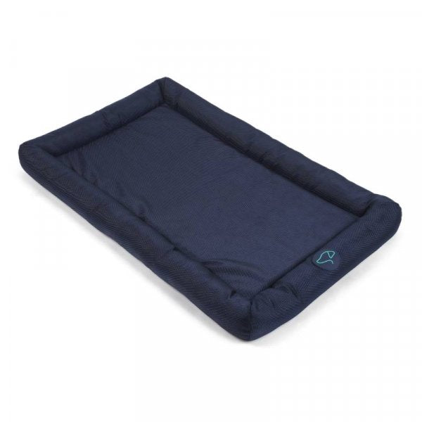 Navy Blue Uber-Activ Bolster Memory Mat Dog Bed – Southwood Garden Centre