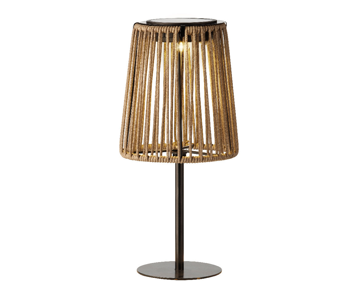 Wicker Solar Powered Table Lamp Light – Southwood Garden Centre