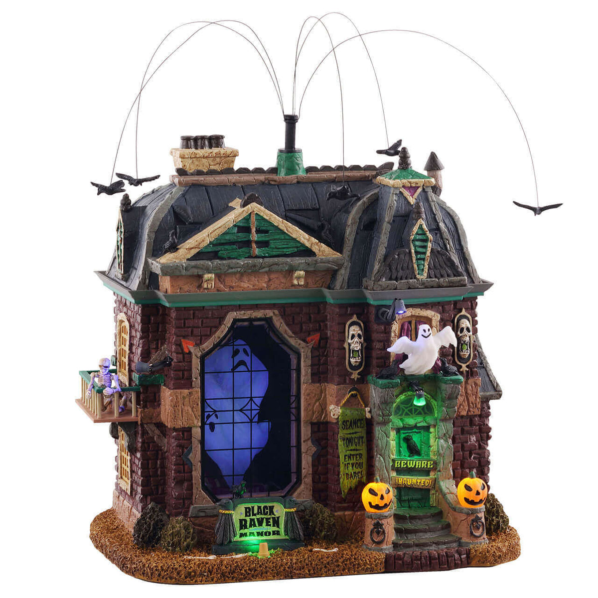 Lemax Spooky Town - Black Raven Manor with Lights, Sound & Motion ...