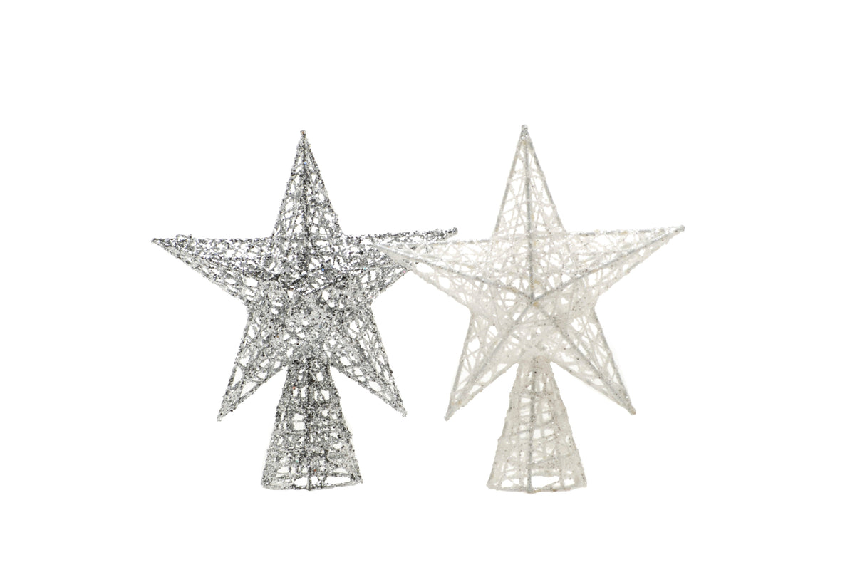 Glitter Rattan Star Tree Topper – Southwood Garden Centre