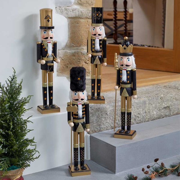 Three Kings Black & Gold Nutcracker XL - 50cm – Southwood Garden Centre