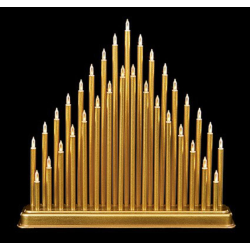 Premier Warm White Modern Candle Bridge Tower / Candle Arch Gold - 34c ...