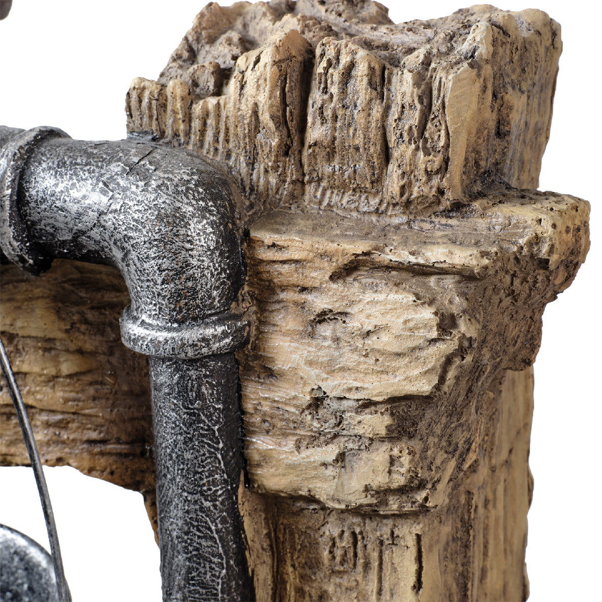 Premium Solar Powered Tipping Pail Barrel Robin Water Feature with Lig ...