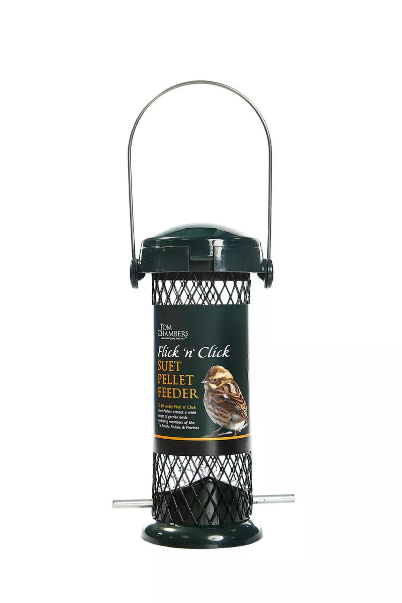 Tom Chambers Flick 'n' Click Suet Pellet Feeder – Southwood Garden Centre