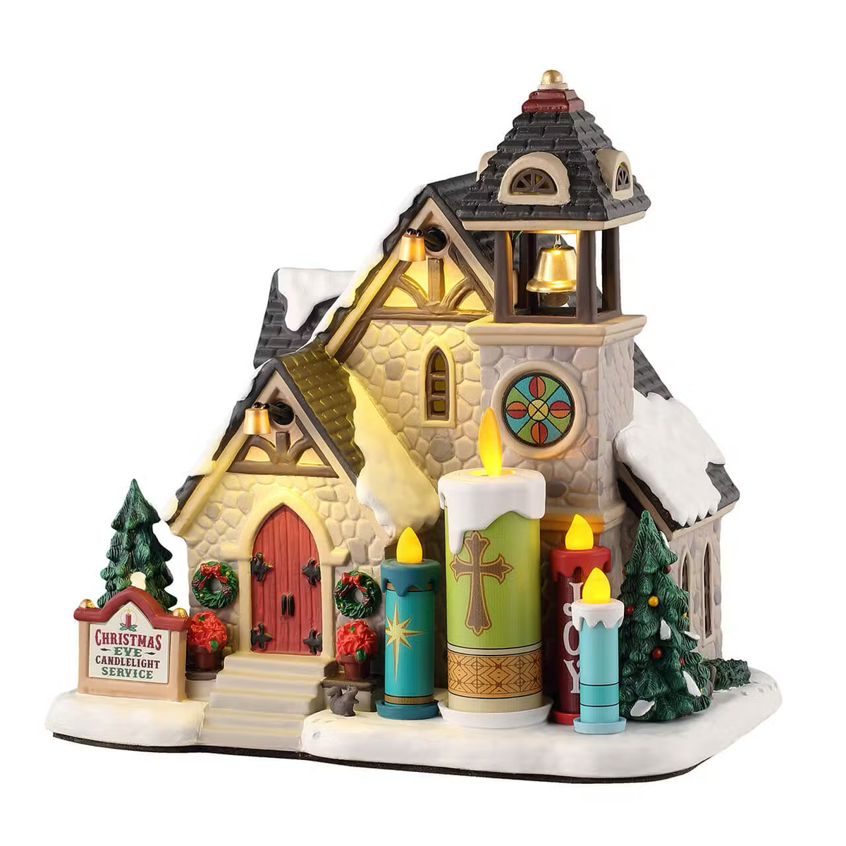 Lemax - Candlelight Church Light Up Christmas Village Building ...