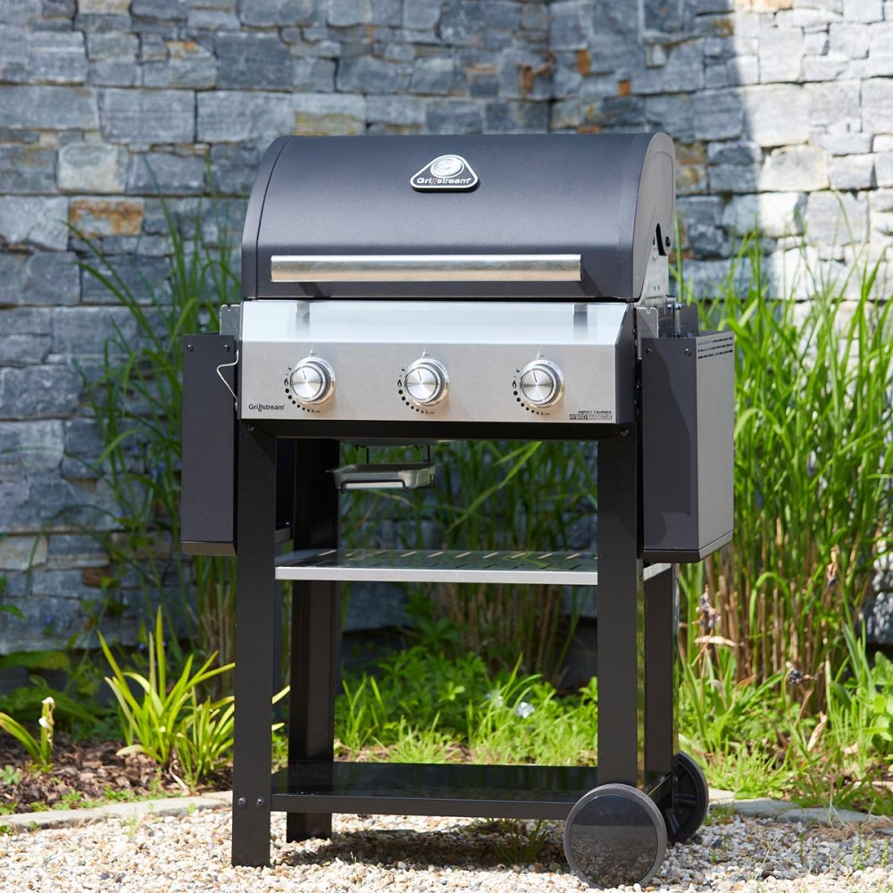 Grillstream Aspect 3 Burner Gas & Charcoal Powered Hybrid Barbecue BBQ ...