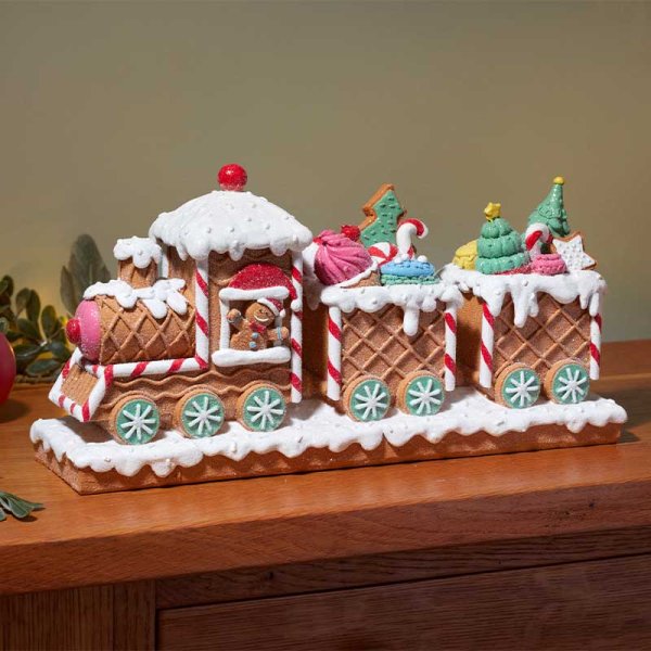 All Aboard! Candy Express Gingerbread Train Decoration – Southwood ...