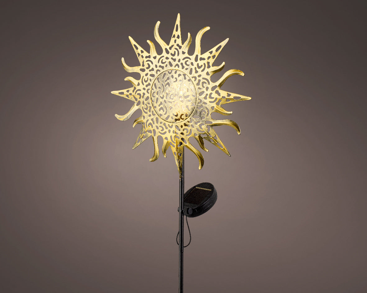 Solar Iron Golden Sun Stake Light – Southwood Garden Centre