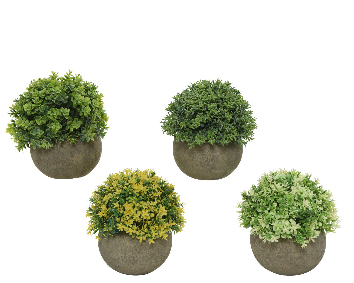 Artificial Potted Round Evergreen Plant – Southwood Garden Centre