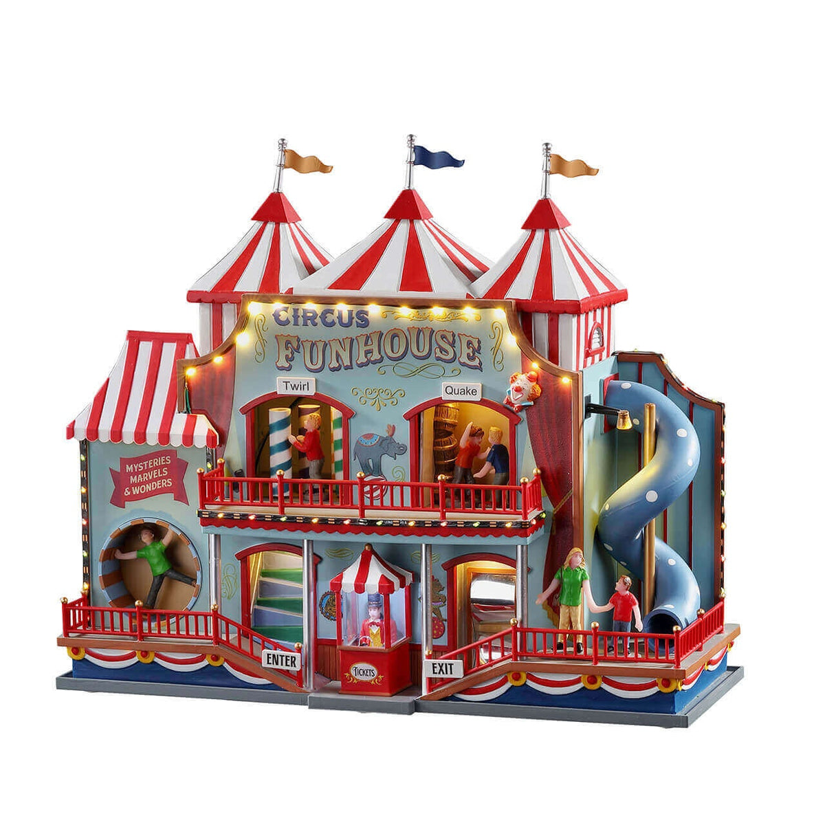 Lemax Circus Funhouse Fairground Ride- with Lights, Sound & Motion ...