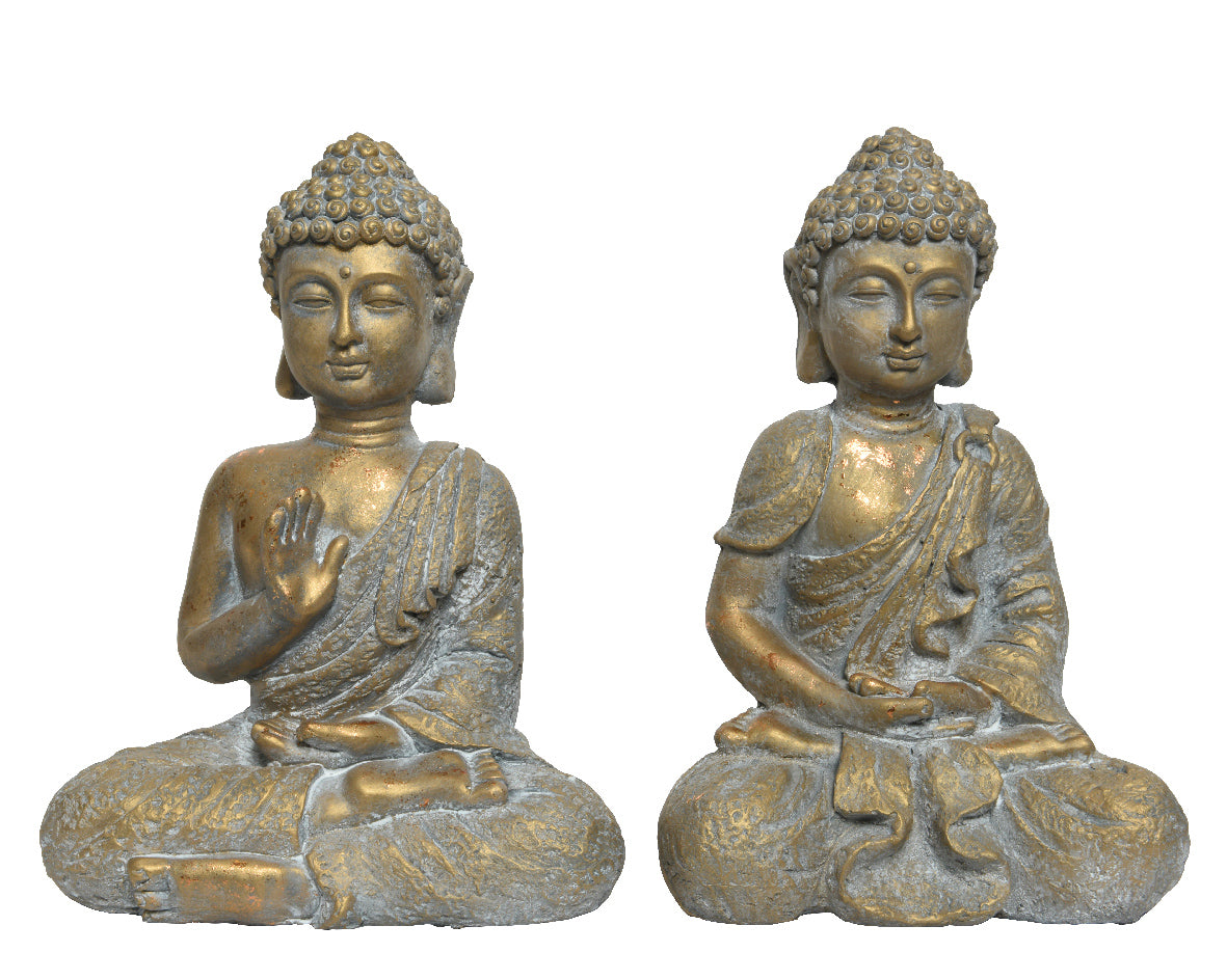 Individual Meditation Antique Effect Buddha Outdoor Statue – Southwood ...