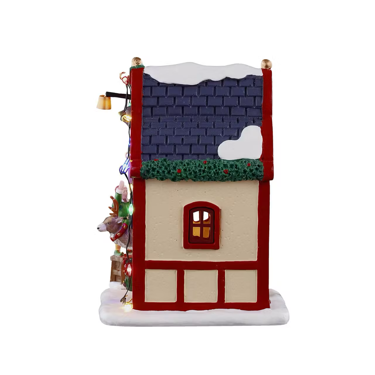 Lemax - Comet's Den Reindeer House with Elf – Southwood Garden Centre