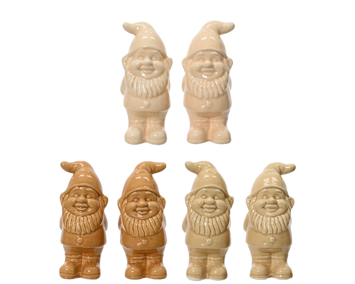 Small Neutral Ceramic Garden Flower Gnome Modern - 10cm – Southwood ...