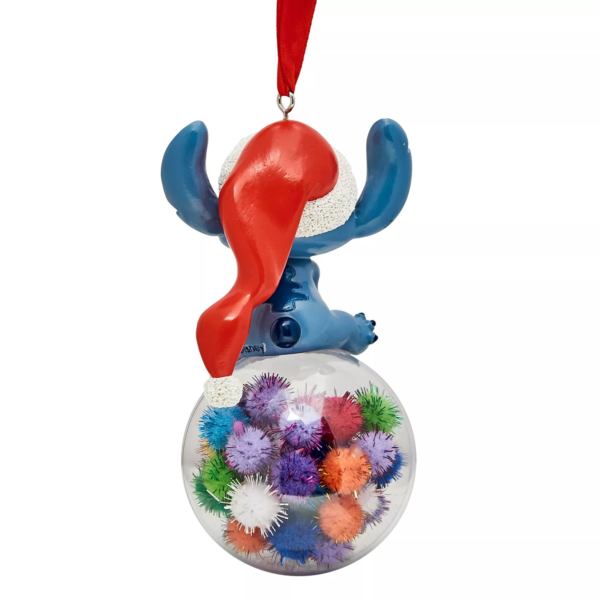 Disney Stitch Lilo & Stitch with Santa Hat on a Christmas Bauble ...