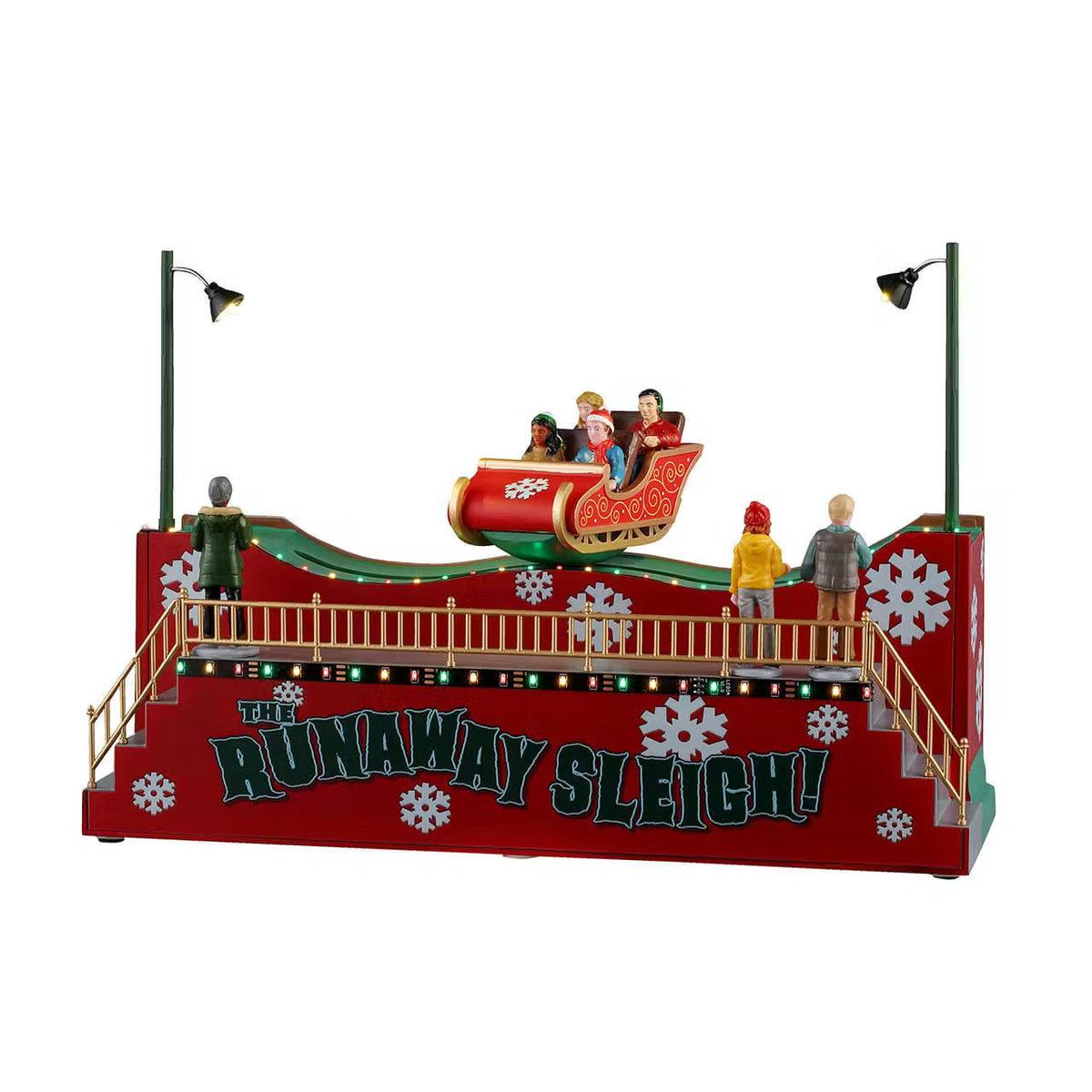NEW Lemax The Runaway Sleigh Fairground Ride - with Lights & Motion ...