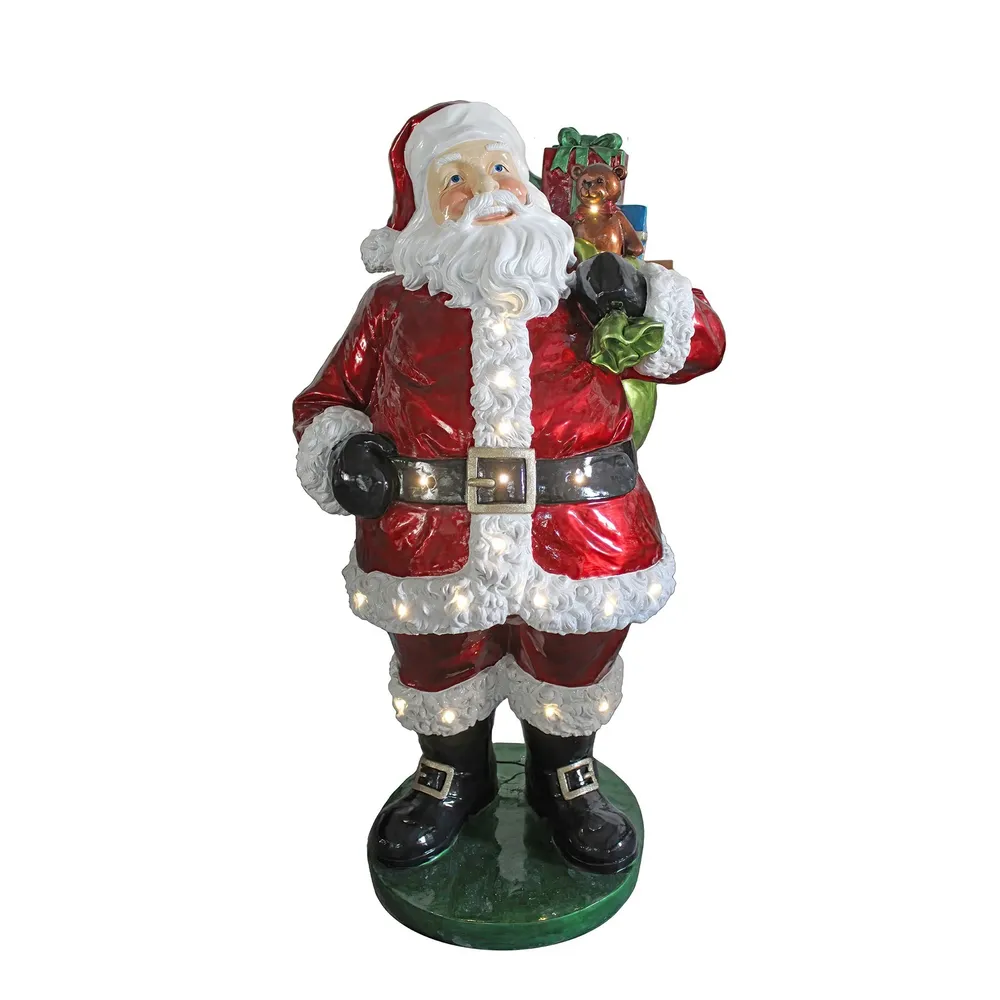 Giant Outdoor Light Up LED Santa with Sack of Presents - H160cm ...
