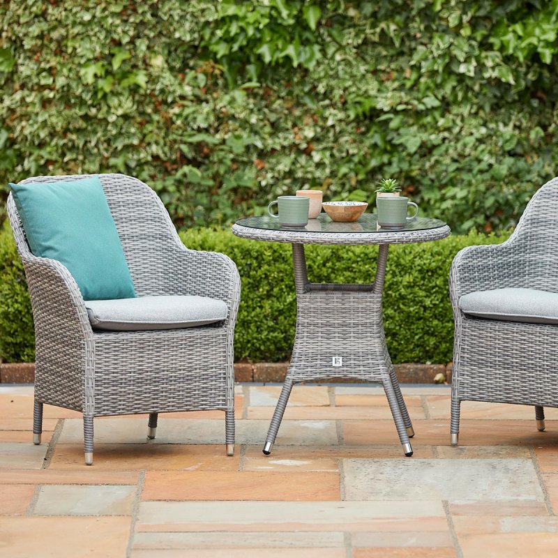 Leisure Grow - Monte Carlo Stone Bistro Set 2 Seat 70cm Round Dining S ...