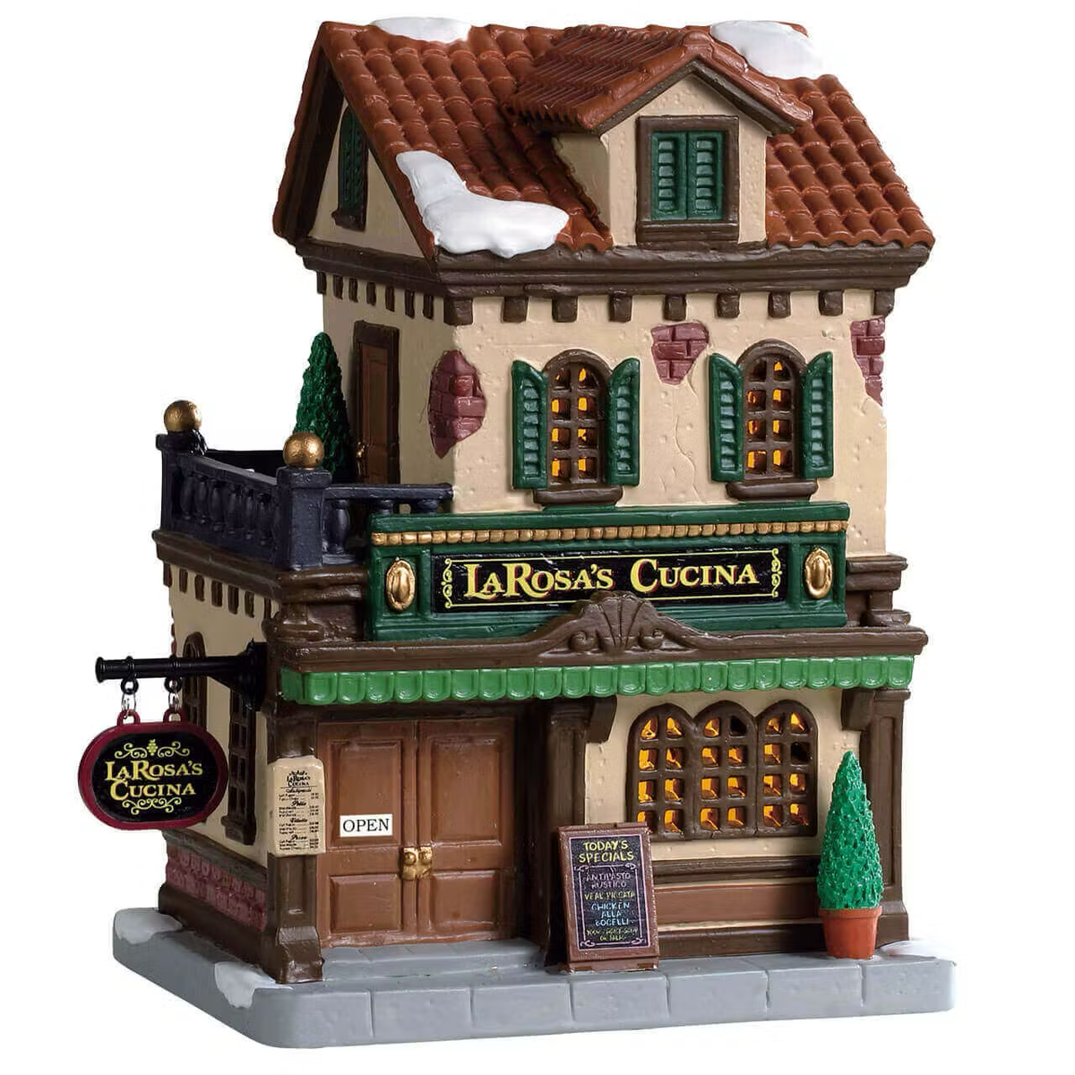 Lemax - LaRosa's Cucina Light Up Christmas Village Restaurant ...