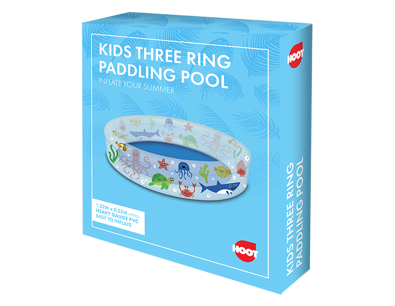 Under the Sea Kids Three Ring Paddling Pool - 1.22m x 0.25m – Southwood ...