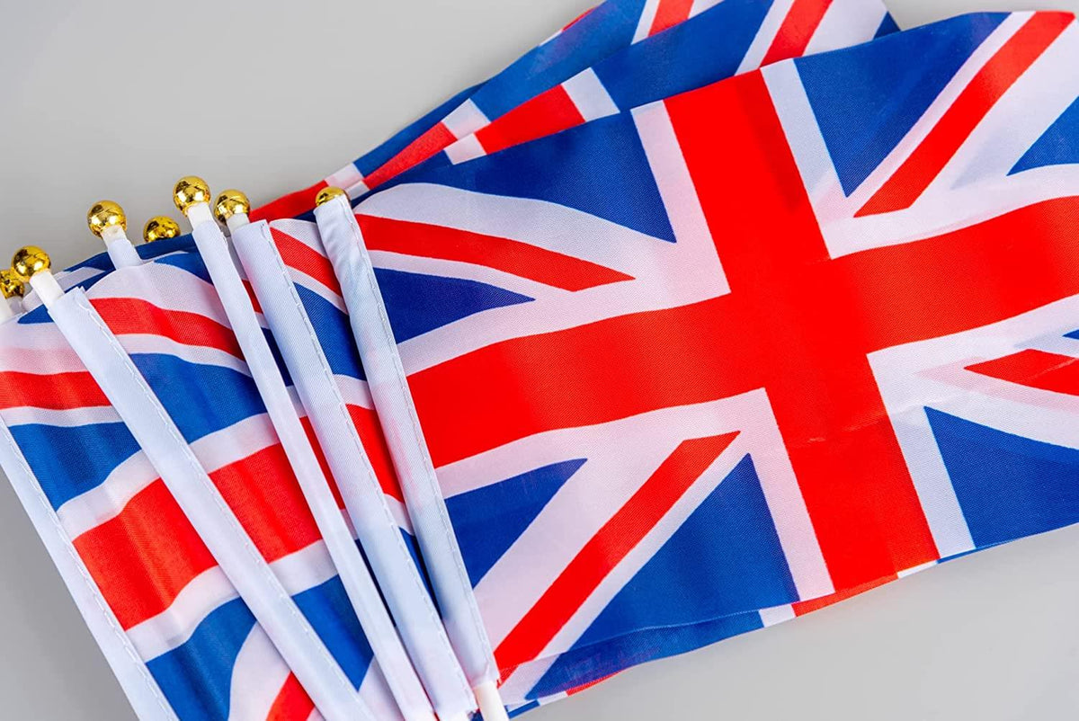 Coronation Union Jack Hand Flag - Pack of 10 – Southwood Garden Centre