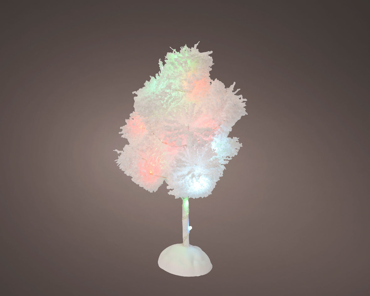 White Cloud Artificial Christmas Tree with Battery Operated Multi-Colo ...