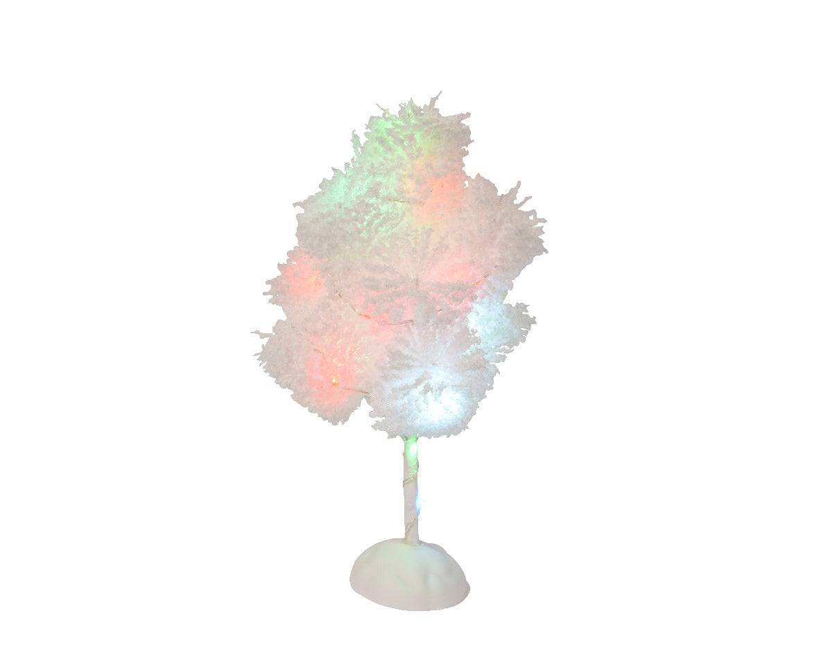 White Cloud Artificial Christmas Tree with Battery Operated Multi-Colo ...