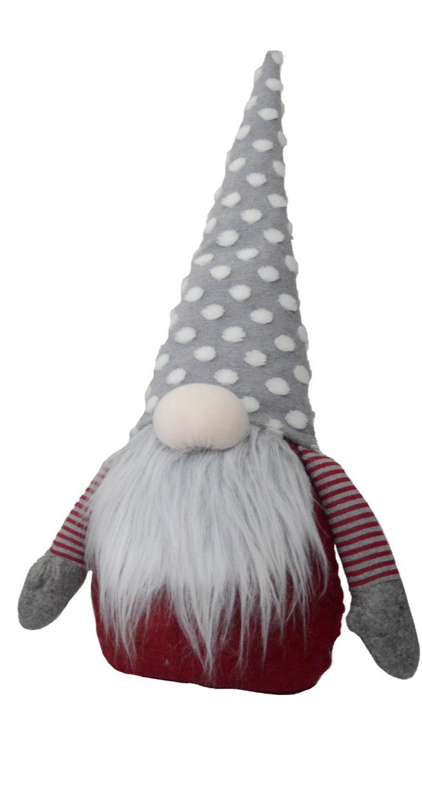 30" Giant Spotty Christmas Gonk with Grey and Red Spotty Hat ...